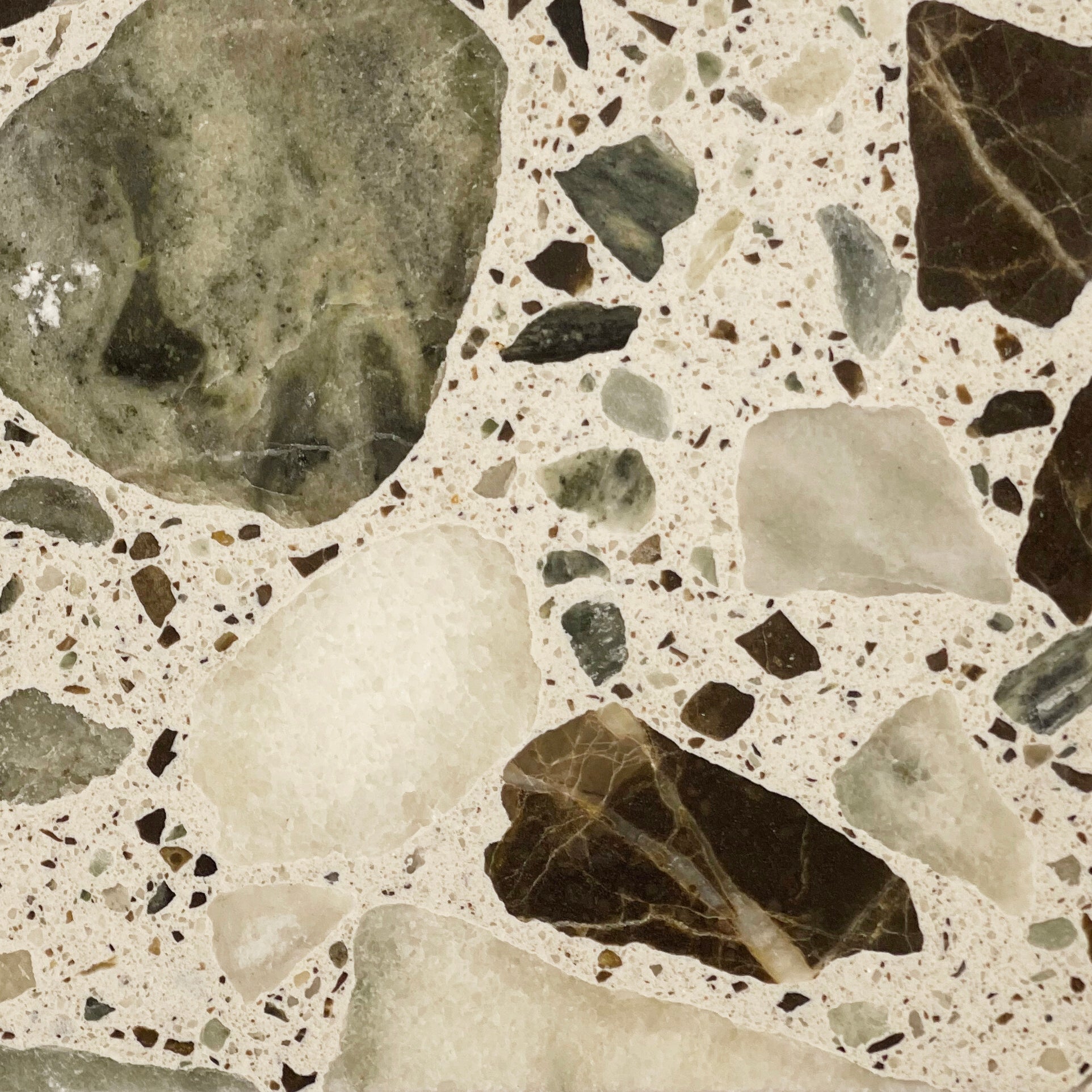 Ivory Oyster Shell Terrazzo - Mix Size Stone Grains – SAMPLES